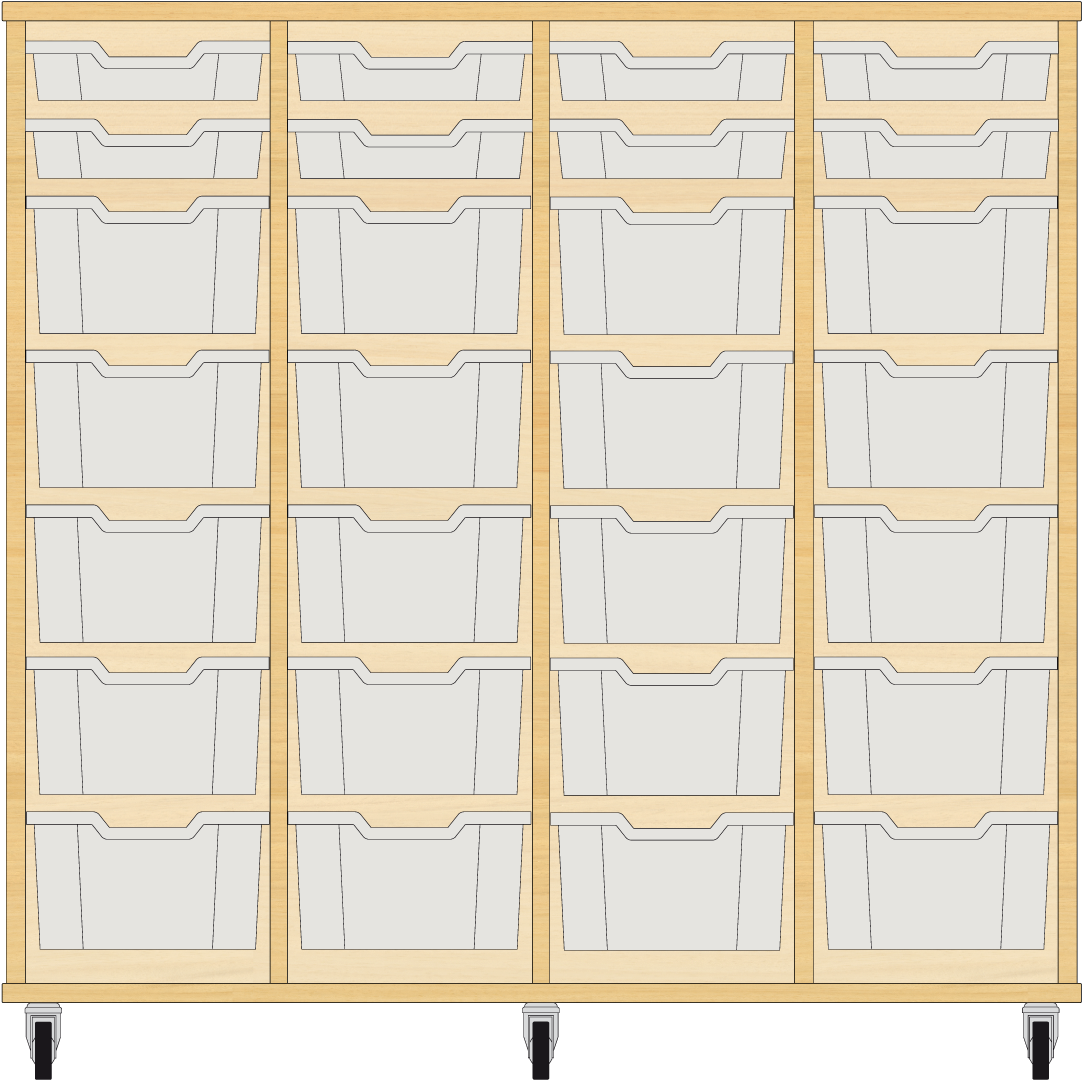 Storix Armoire de rangement 21 érable. B1390xH1200xD465 - tiroirs ...