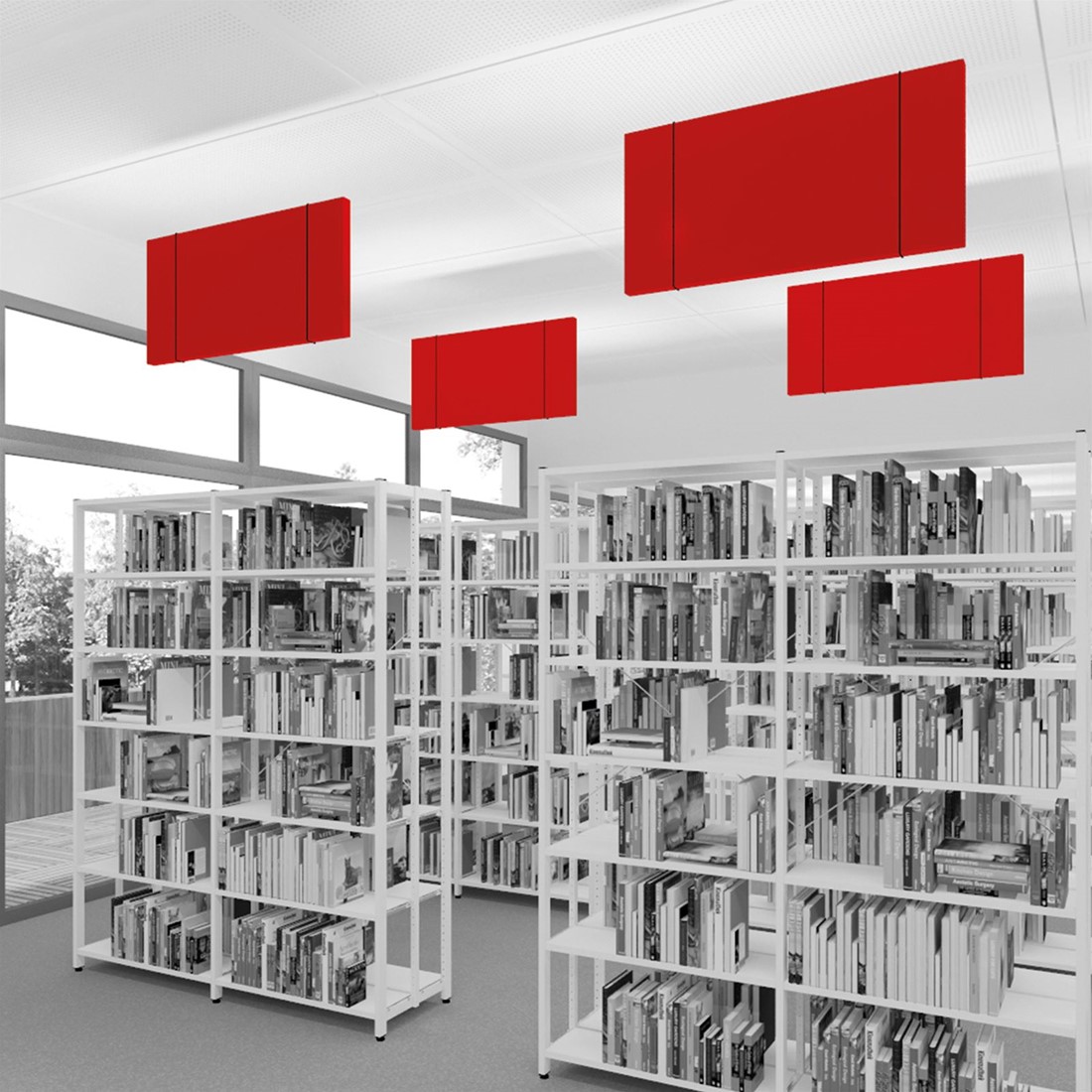 Deckenabsorber EFFEKT Biblioshop