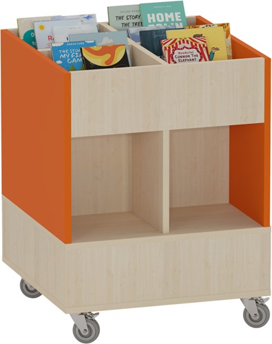 Foxis prentenboekenbak hoog op plint - B600 x D600 x H780 mm - Beuken ...