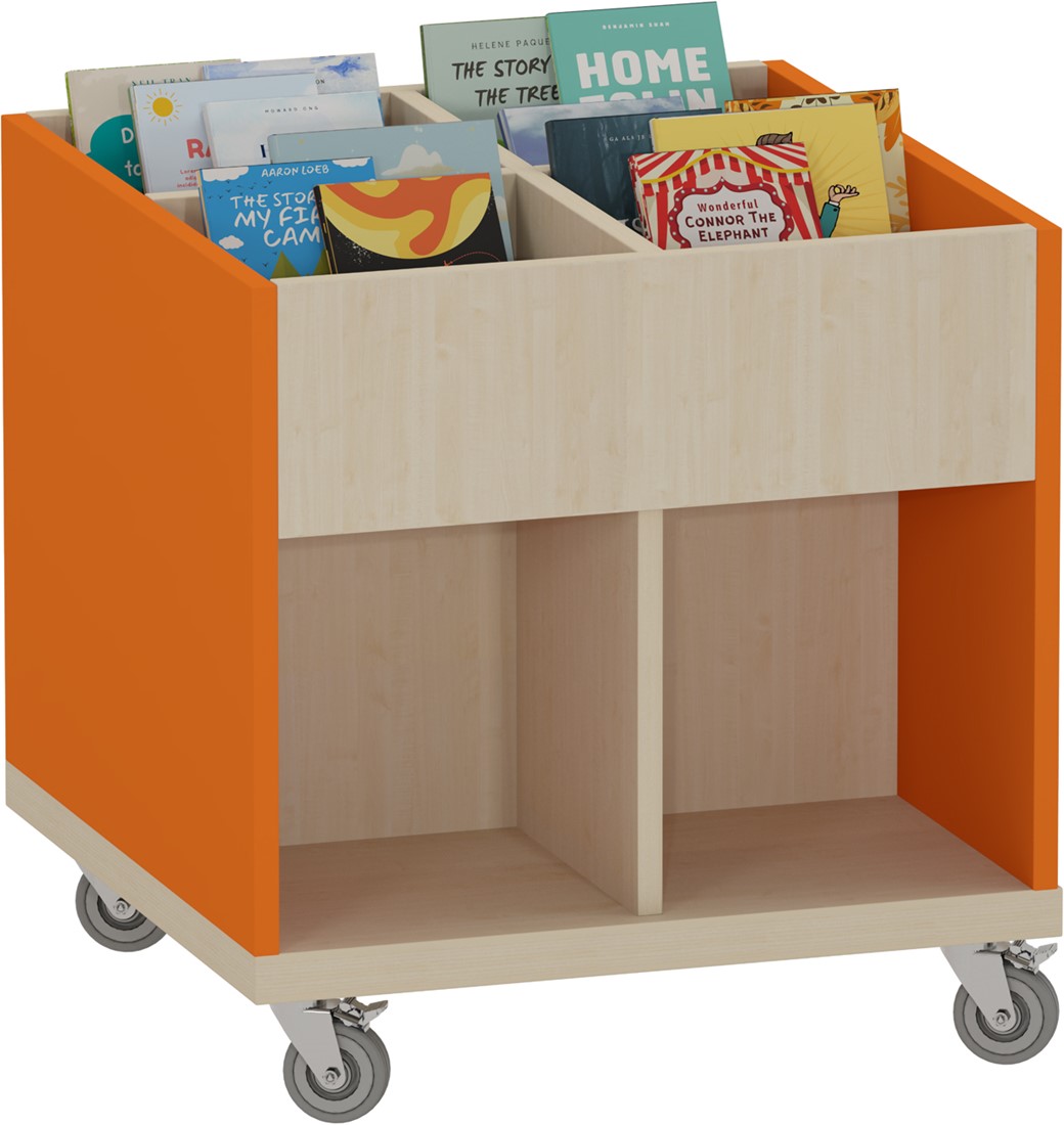 Foxis KDV prentenboekenbak hoog op plint - B600 x D600 x H616 mm ...