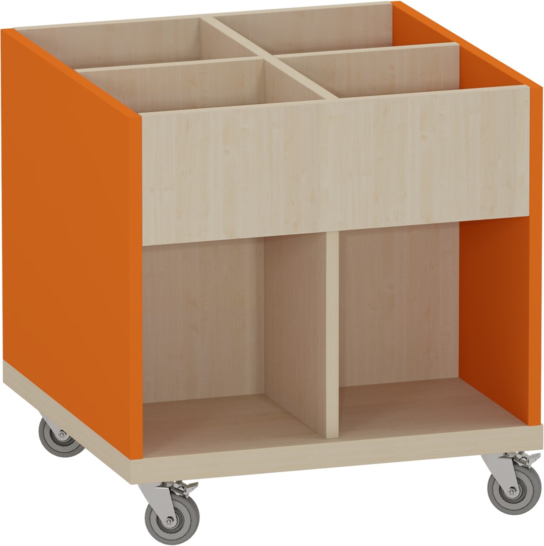 Foxis KDV prentenboekenbak hoog op plint - B600 x D600 x H616 mm ...